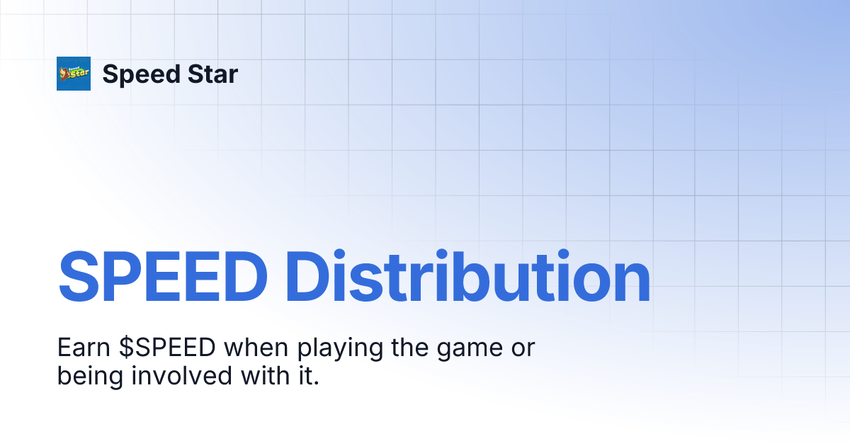 SPEED Distribution | Speed Star